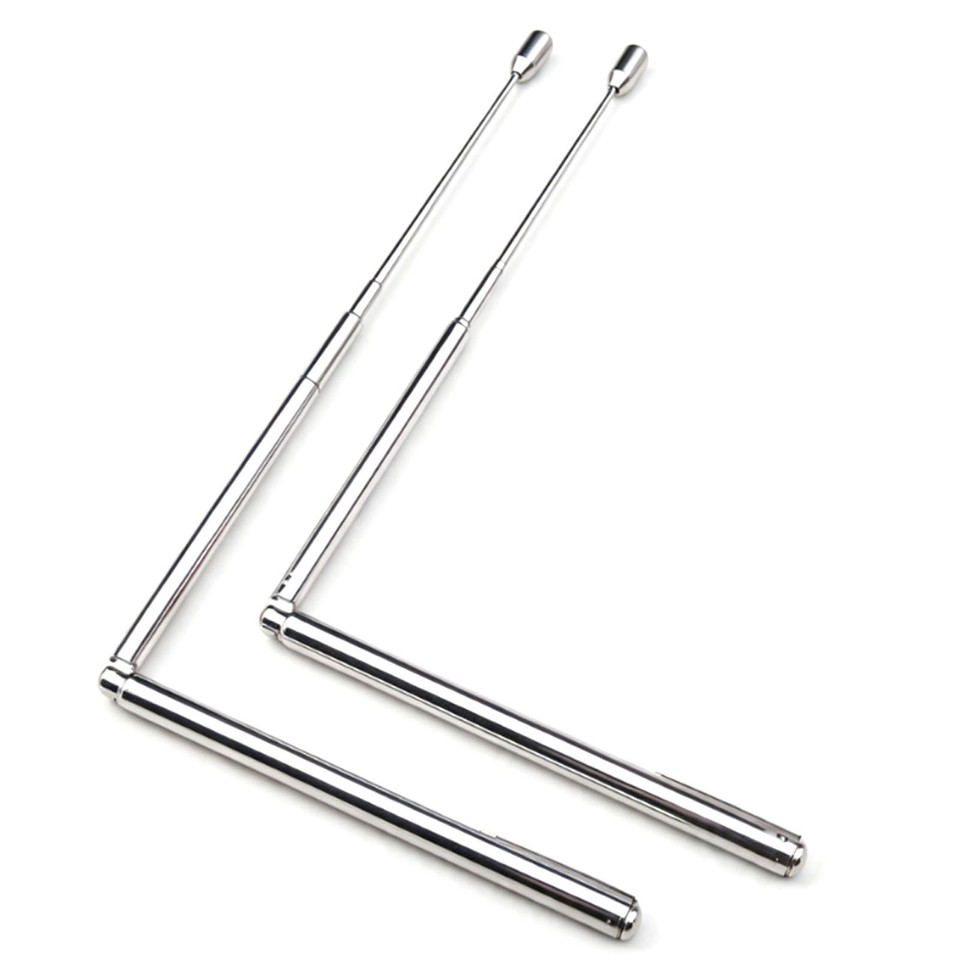 2 Pcs Dowsing Rods Stainless Steel Telescopic Prospecting Rods Portable ...