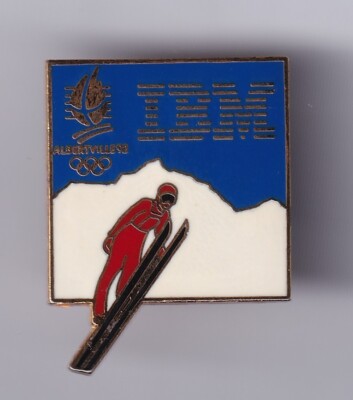 RARE PINS PIN'S .. OLYMPIQUE OLYMPIC ALBERTVILLE 1992 IBM FRANCE SAUT ...