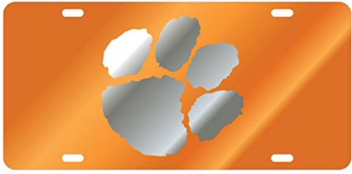 Clemson Tigers License Plate, Inlaid Paw Logo Car Tag Licensed NCAA | eBay