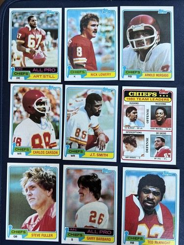 1981 Topps Football Kansas City Chiefs Team Set Lowery Smith Carson ...