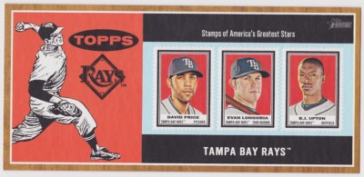 2011 Topps Heritage Triple Stamp Collection Team Page Box Topper Tampa ...