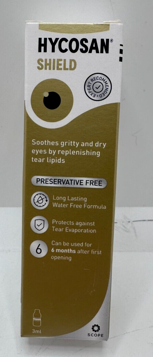 3 x HYCOSAN SHIELD Preservative Eye Drops 3ml by Scope for sale online ...