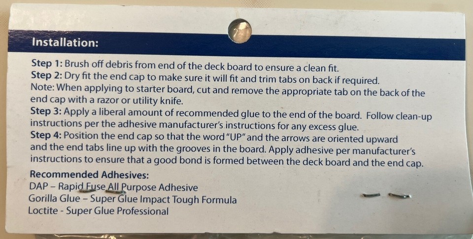 Duralife Mahogany Deck Board End Caps 12 Pack | eBay