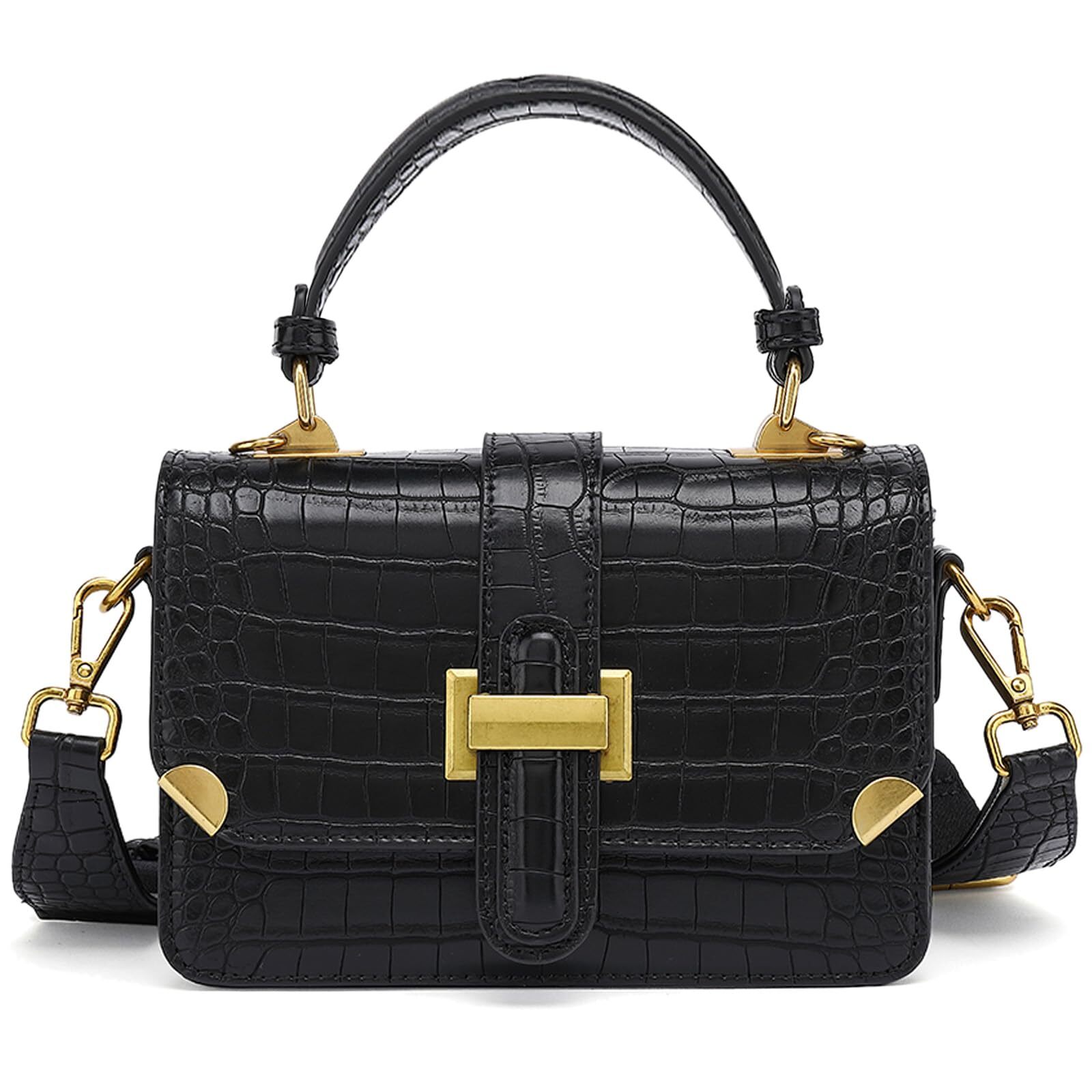 Women's Small Classy Crossbody Purse Top Handle Handbags Leather ...