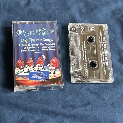 RARE OOP California Raisins CASSETTE TAPE Sing Hit Songs LA BAMBA Stand ...