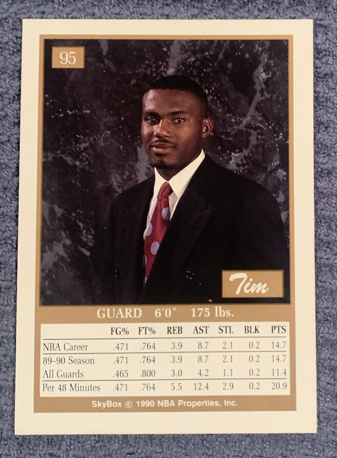 Tim Hardaway 1990 Skybox #95 Rookie | eBay