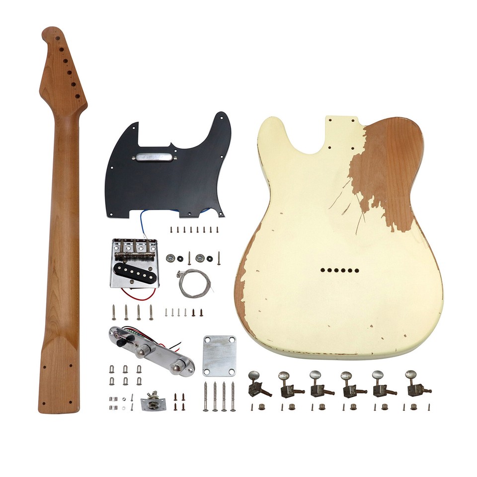 Relic DIY Guitar Kit TL Style Alder Body Roast Maple Neck Fingerboard S ...