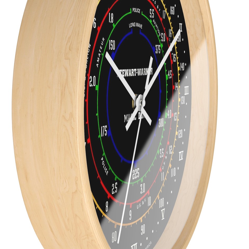 Retro Ham Shack Wall Clock. Stewart Warner Magic Dial Shortwave Ham ...
