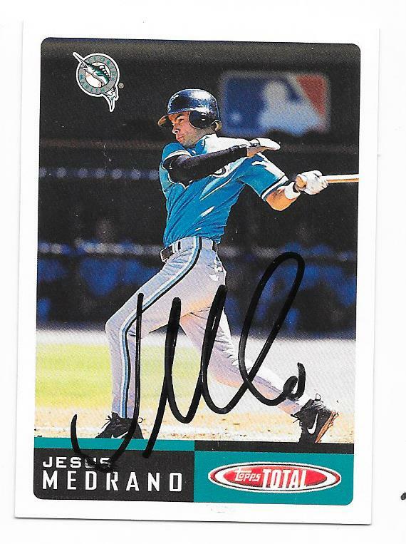JESUS MEDRANO 2002 TOPPS TOTAL AUTOGRAPHED SIGNED # 245 FLORIDA MARLINS ...