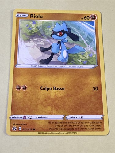 RIOLU 071/159 - CARTA - POKEMON | eBay