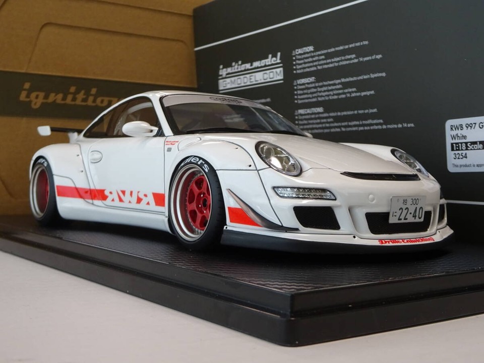 1/18 Ignition Model IG3254 RWB 997 GT3 White Porsche 911 RAUH-Welt ...