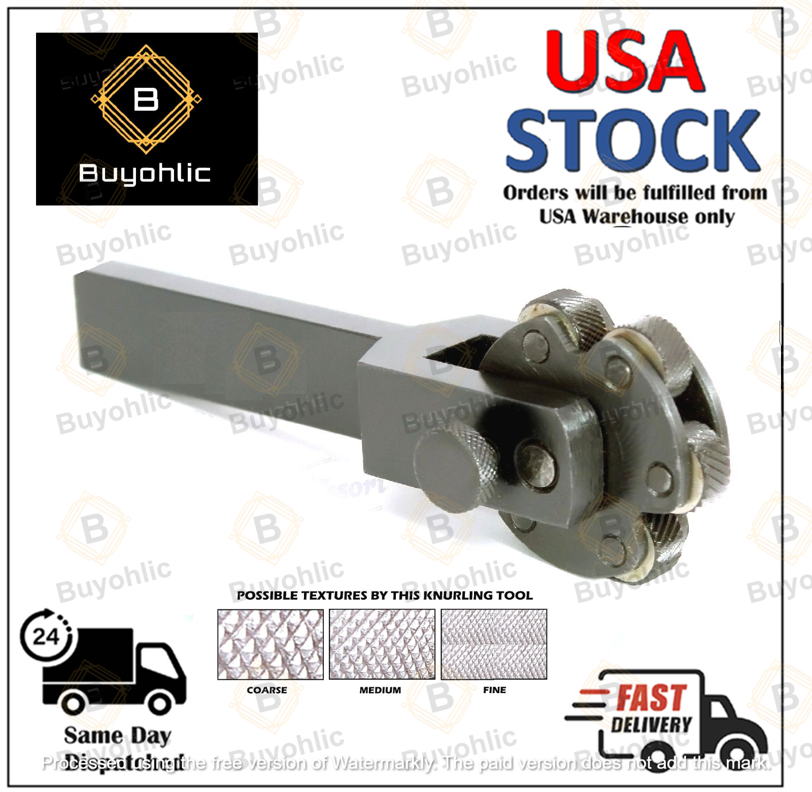 Buyohlic 6 Knurls Rotating Head Knurling Tool -Multi Knurl Pitch Design ...