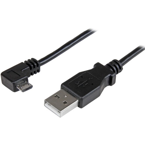 StarTech.com Right Angle Micro USB Cable – 1 ft / 0.5m – 90 degree ...