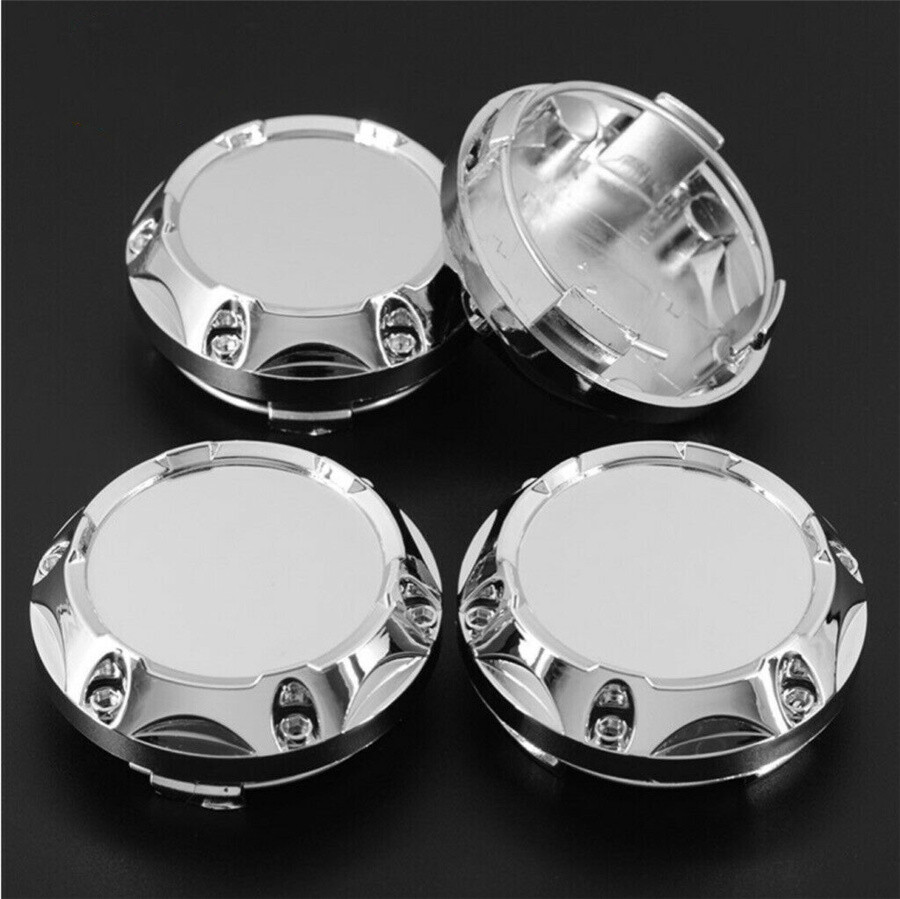 4Pcs 68mm Chrome Auto Car Wheel Hubs Center Hub Cap Wheel Rim Hub Cover ...