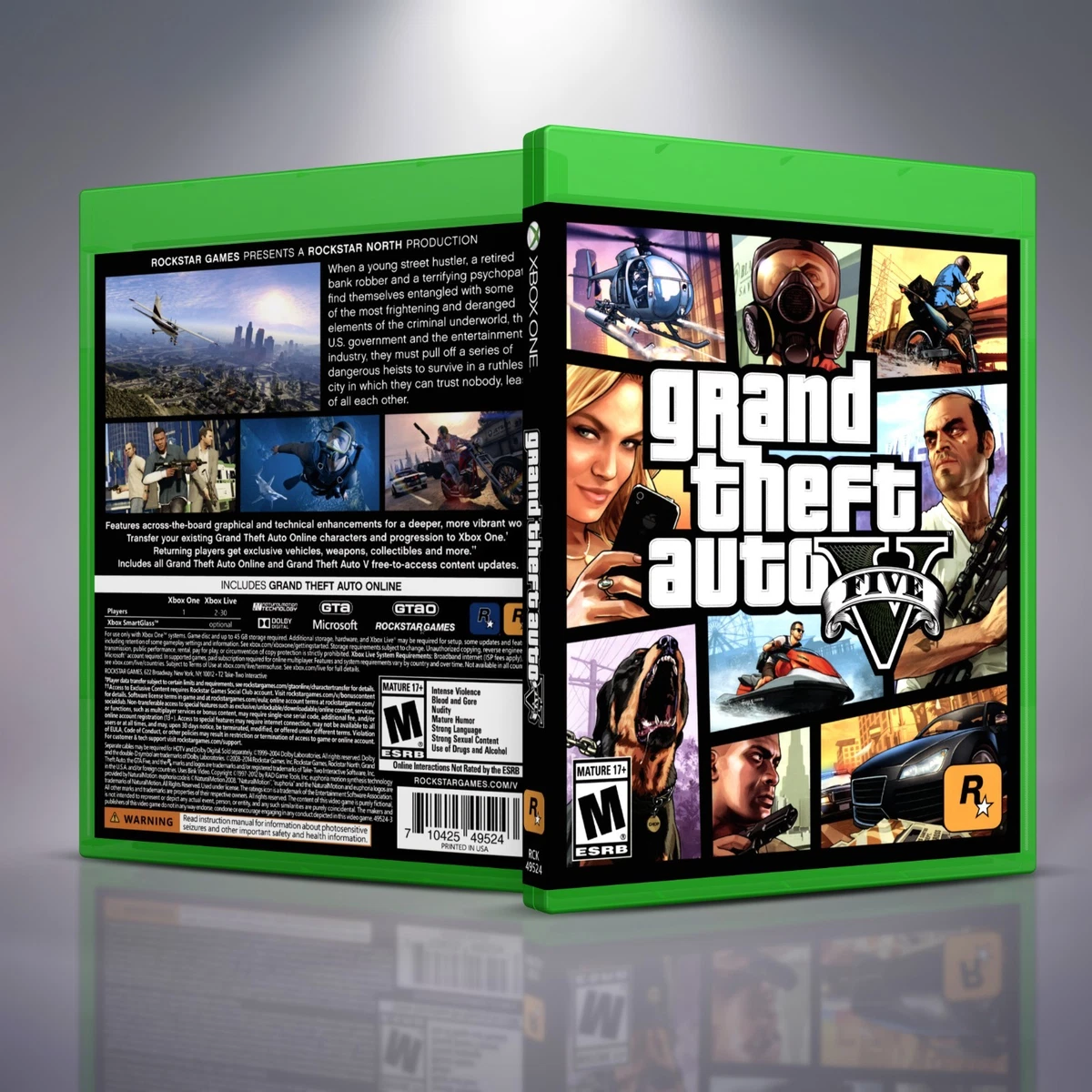 Gta 5 Case Xbox 360 Front And Back