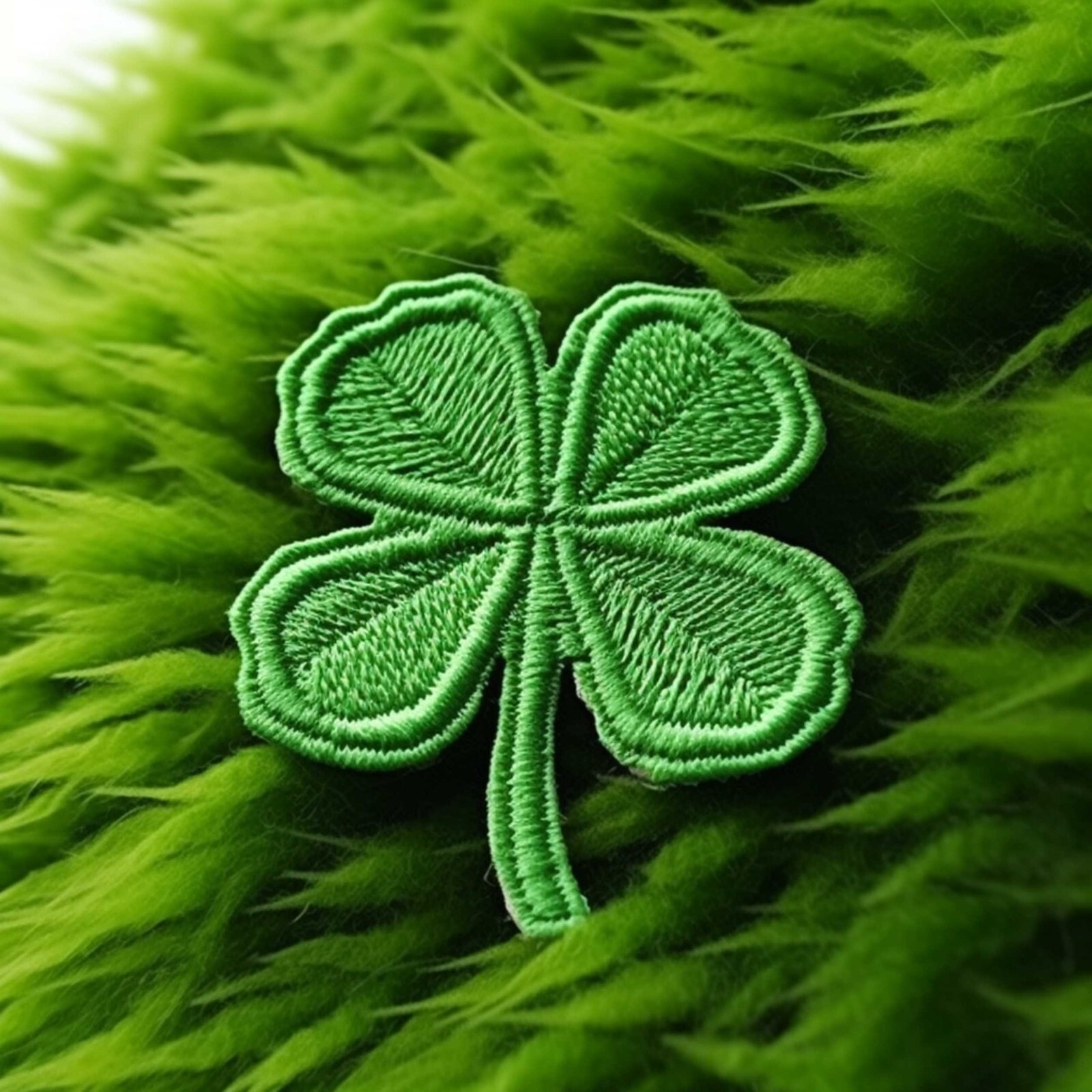 4 Leaf Clover Patch Iron-on Applique Clothing Holiday Badge St. Patrick ...