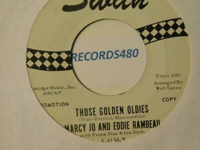 PROMO 45 Marcy Jo & Eddie Rambeau "Those Golden Oldies/When You Wore a ...