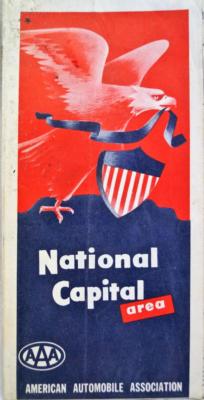 AAA AUTO CLUB WASHINGTON D.C. NATIONAL CAPITAL AREA HIGHWAY ROAD MAP ...