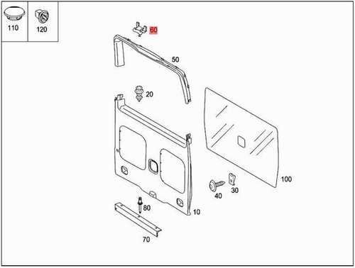 Genuine Holddown Clip X10 MERCEDES Vito Mixto Tourer 638/2 W447 ...