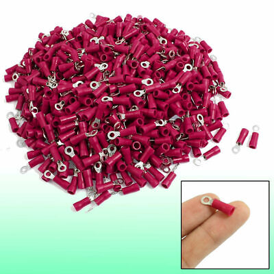 1000 Pcs RV1.25-4S Red PVC Sleeve Pre Insulated Ring Terminals ...
