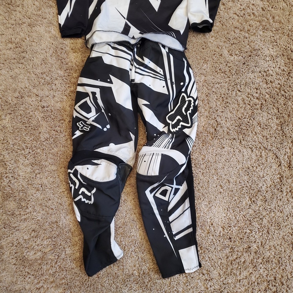 Fox 180 Dirt Bike Motocross Racing Kids Youth Medium Jersey 8/24 Pant Set Black | eBay