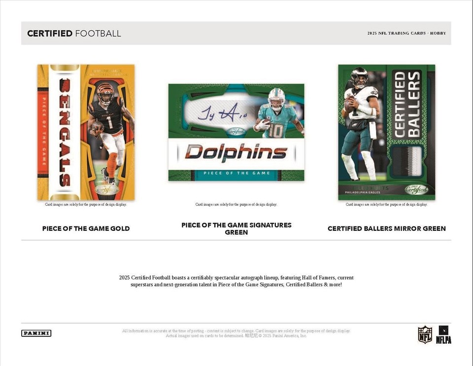 Miami Dolphins 2025 Panini Certified Football 1/4 Case 4Box Break | eBay
