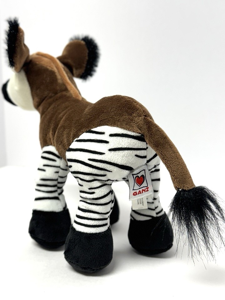 Webkinz Okapi Zebra Giraffe 8" Plush #HM445 No Code Ganz Stuffed Animal ...