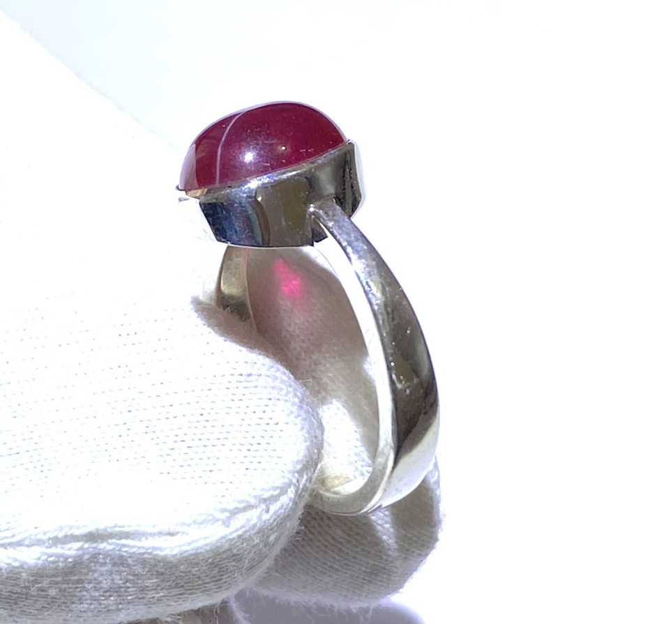 Genuine Red Star Ruby Ring 925 Sterling Silver Star Ruby Jewelry Handmade Rings | eBay