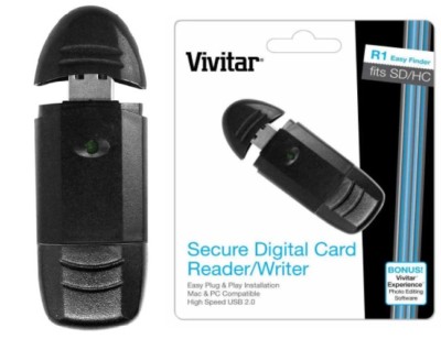 Genuine Vivitar secure digital SD Memory Card Reader Writer VIV-CR-35 ...