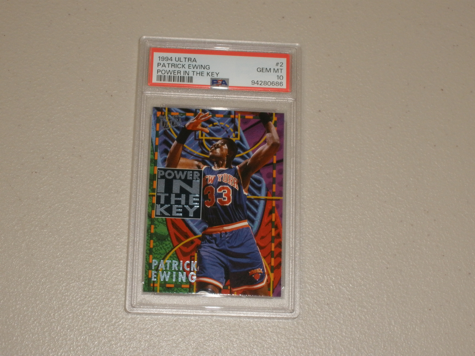 1994-95 Fleer Ultra Patrick Ewing Power In The Key #2 PSA 10 GEM MINT ...