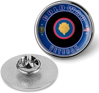 Cold War Veteran Tie Suit Shirt Military Lapel Pin - Silver | eBay