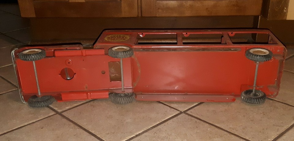 BUDDY L WILD ANIMAL CIRCUS Wheels Pressed Steel Toy Truck Original 1960 ...