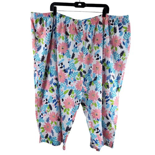 Anthony Richards Sleep Pants 5X Capris Floral Pull On Waist 52" New ...