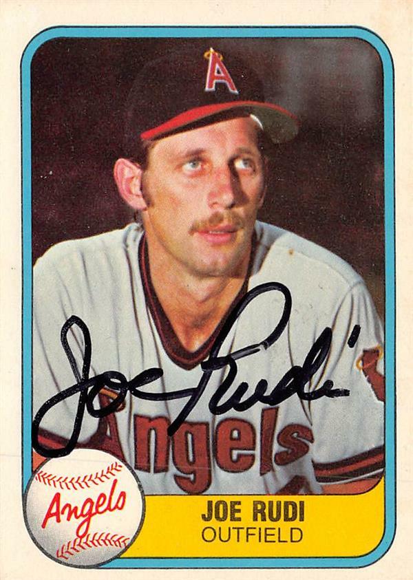 Joe Rudi autographed baseball card (California Angels) 1981 Fleer #272 ...