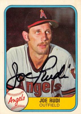 Joe Rudi autographed baseball card (California Angels) 1981 Fleer #272 ...