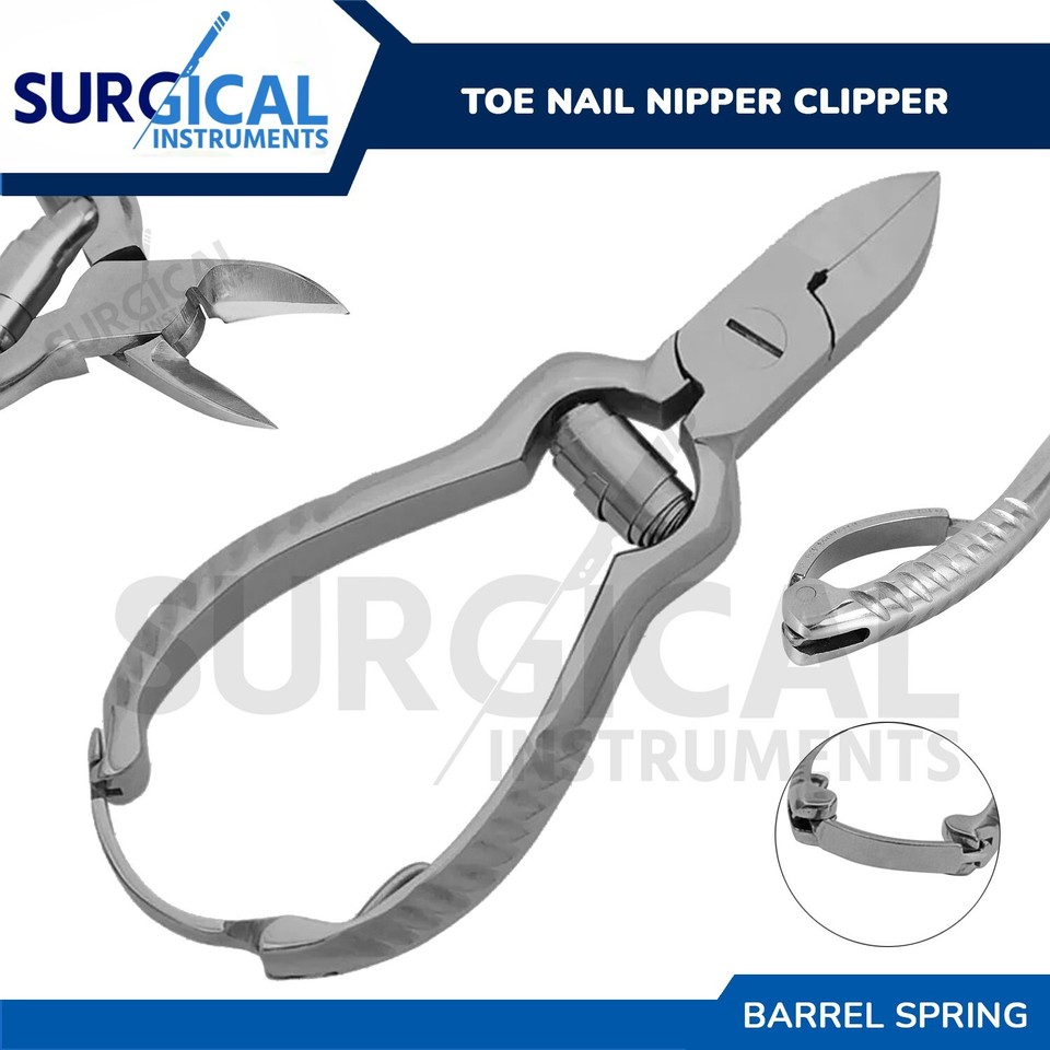 Toe Nail Nipper Clipper Cutter Stainless Heavy Duty Barrel Spring 4.5 ...