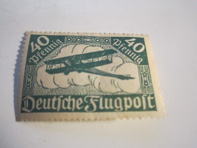 1919 GERMAN REICH AIR MAIL STAMP FLUGPOST 40 PFENNIG MNH MINT NEVER ...