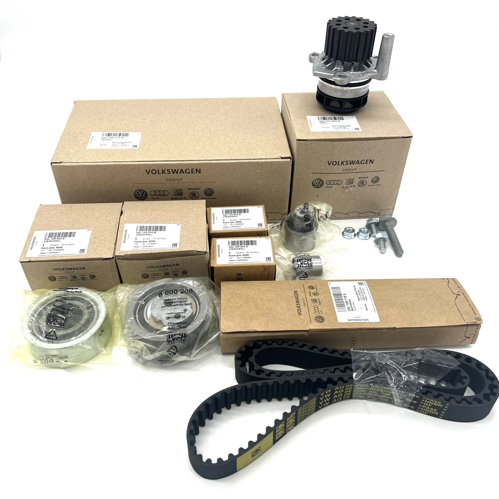 Timing Belt Kit & Water Pump 03L198119F for VW Golf Jetta Tiguan AUDI ...