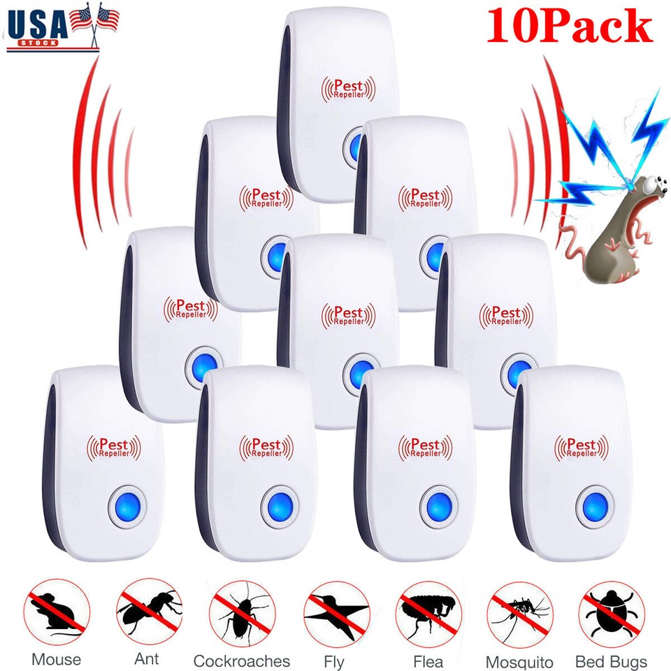 10 Lot Ultrasonic Pest Repeller Control Electronic Repellent Mice Bug ...