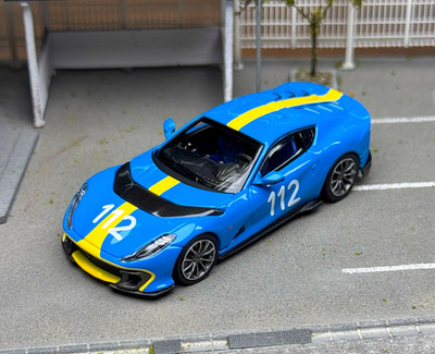 ZD TOC 1:64 Blue 812C FE812C #112 Coupe Sports Model Diecast Metal Car ...