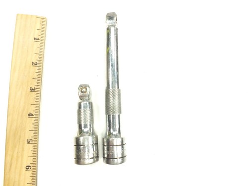 2 COMPANION 1/2" DRIVE 3" & 6" KNURLED WOBBLE RATCHET SOCKET EXTENSION ...