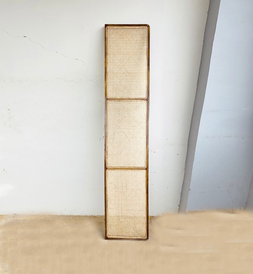 wooden cane bathroom divider, 8 feet hard wood and cane knitted ...