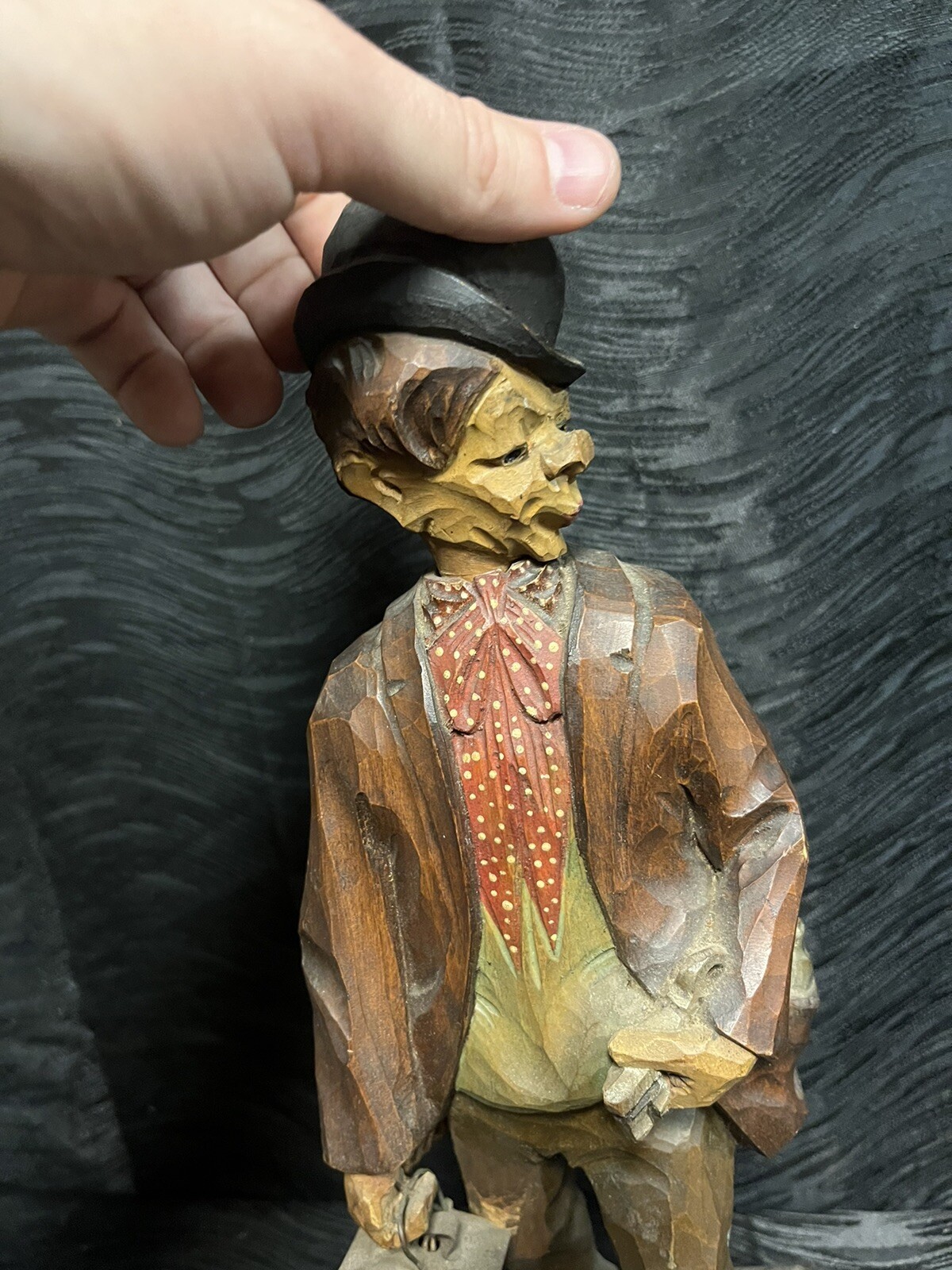 Karl Griesbaum German Antique Carved Wood Whistler Lantern Music ...