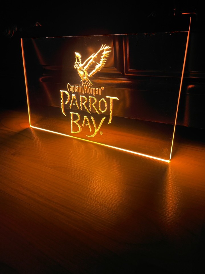 CAPTAIN MORGAN PARROT BAY LED NEON LIGHT SIGN 8x12 | eBay
