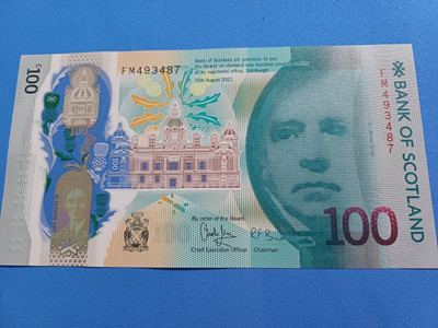 BANK OF SCOTLAND MINT CONDITION SCOTTISH ONE HUNDRED POUND NOTE £100 | eBay