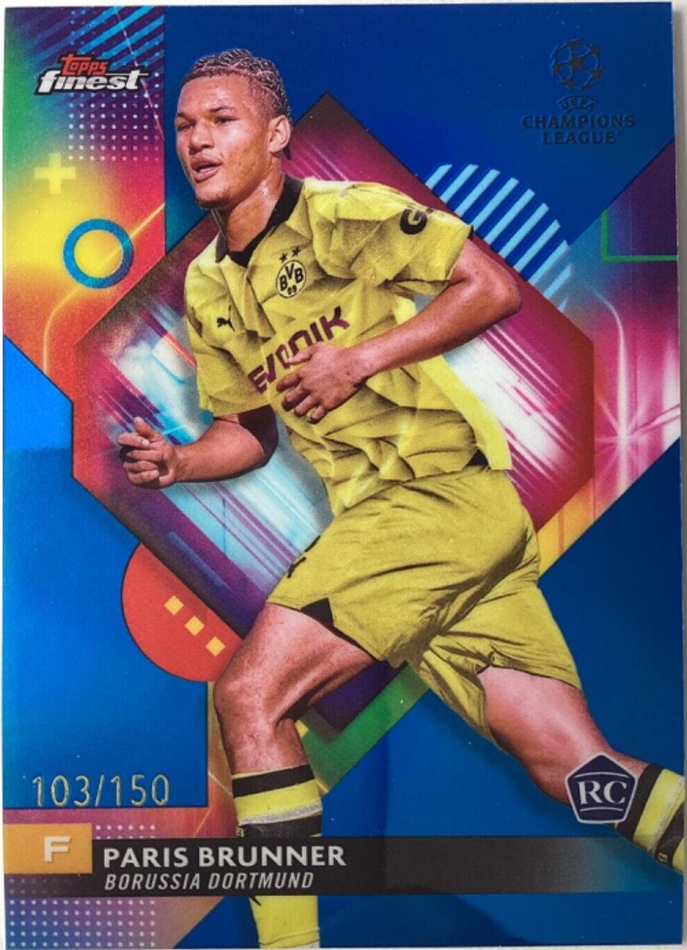 2023-24 Topps Finest UEFA Club Competitions - Paris Brunner #133 Blue ...