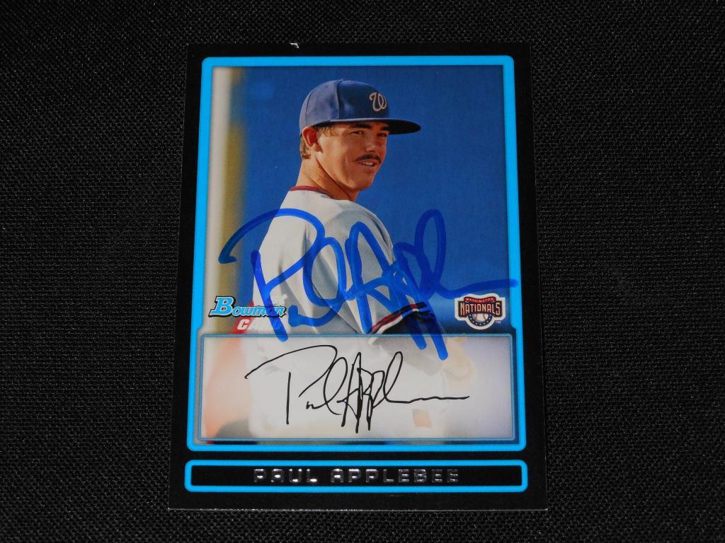 Nationals Paul Applebee Signed 2009 Bowman Autograph Card #BDPP38 TOUGH ...