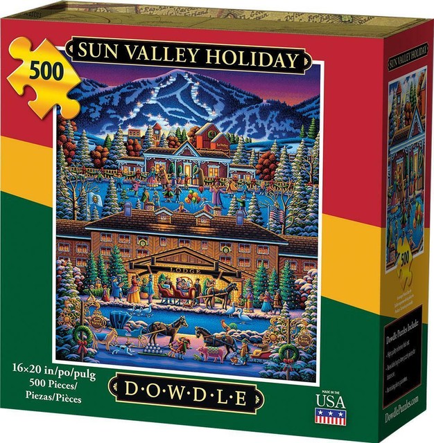 Sun Valley Holiday 500 Piece 16x20 Jigsaw Puzzle Dowdle Folk Art 00457 ...