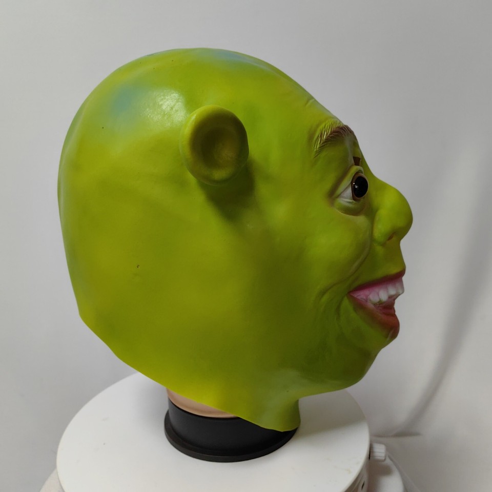 Masquerade Halloween Latex Fancy Shrek Head Mask Creepy Party Cosplay ...