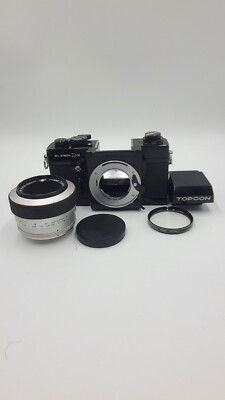 Topcon Super DM Black Film Camera W/ Topcon RE Macro 58mm f3.5 Auto ...